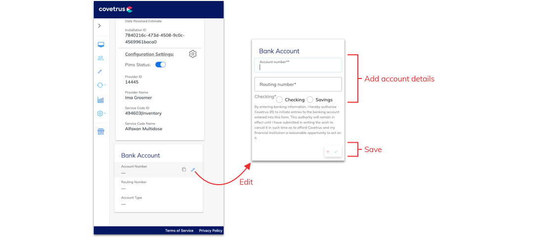 Adding or Updating Bank Account Information – Covetrus