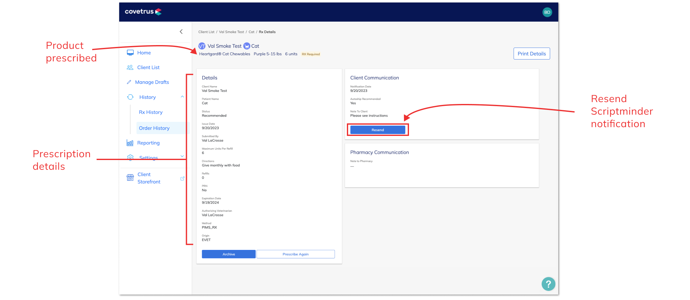 Rx History – Covetrus