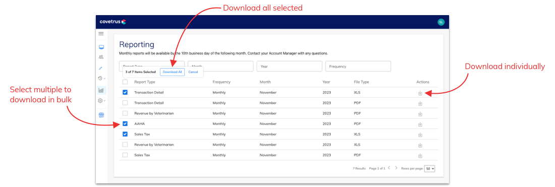 Accessing Monthly Reports in the vRxPro™ Platform – Covetrus