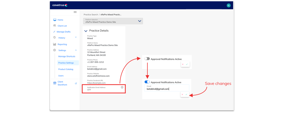 Setting Up Email Notifications for Pending Client Requests – Covetrus