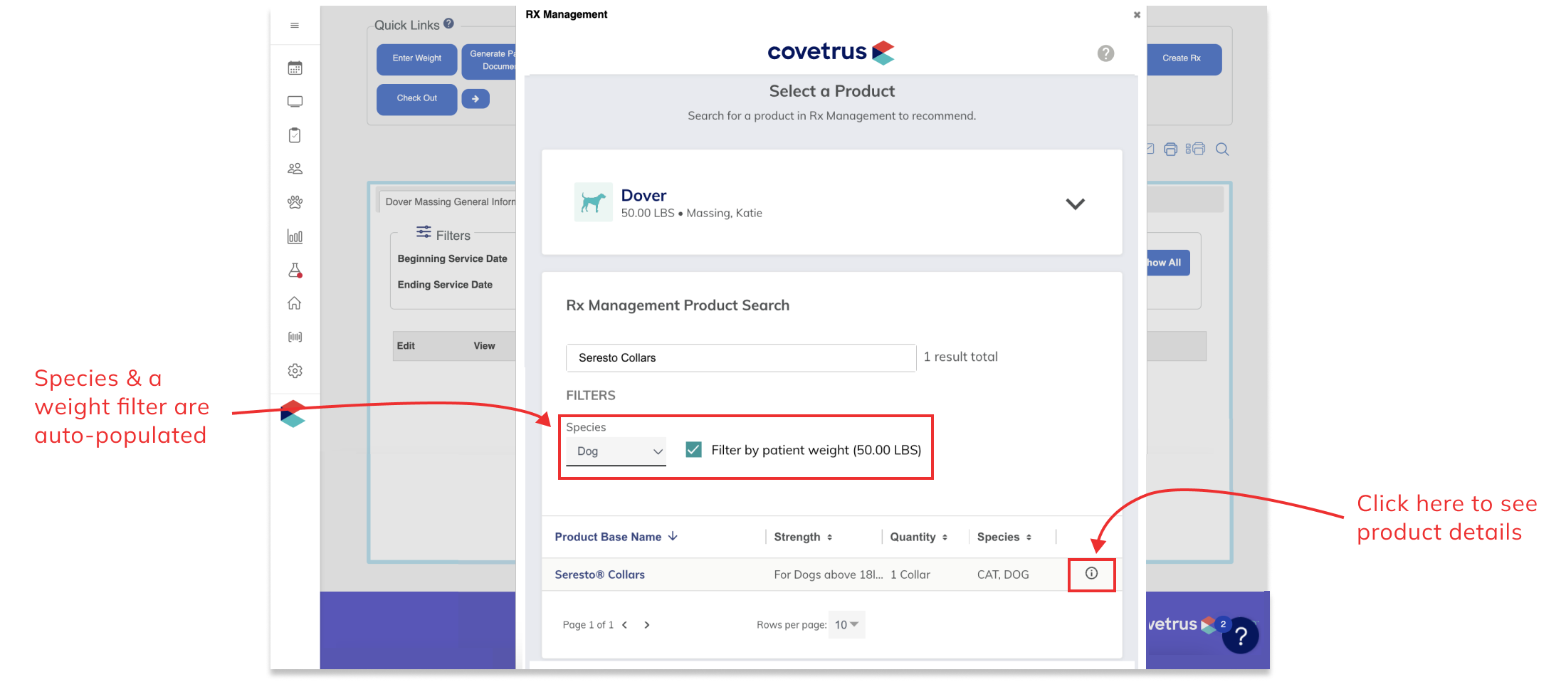Covetrus Pulse™ & Covetrus® vRxPro Integration: Create Rx – Covetrus