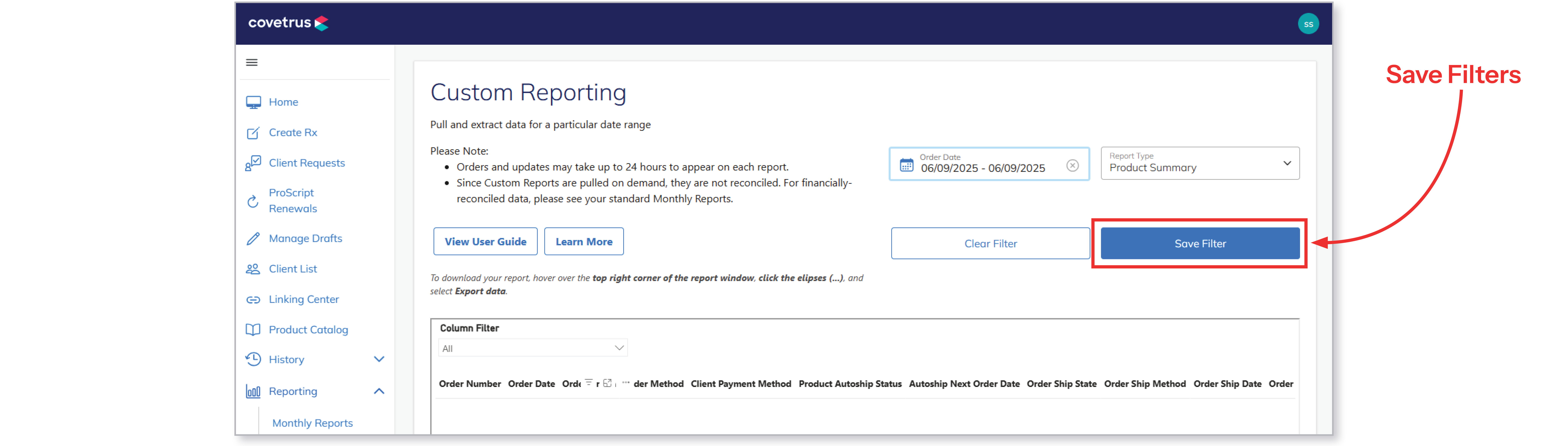 Building a Custom Report – Covetrus
