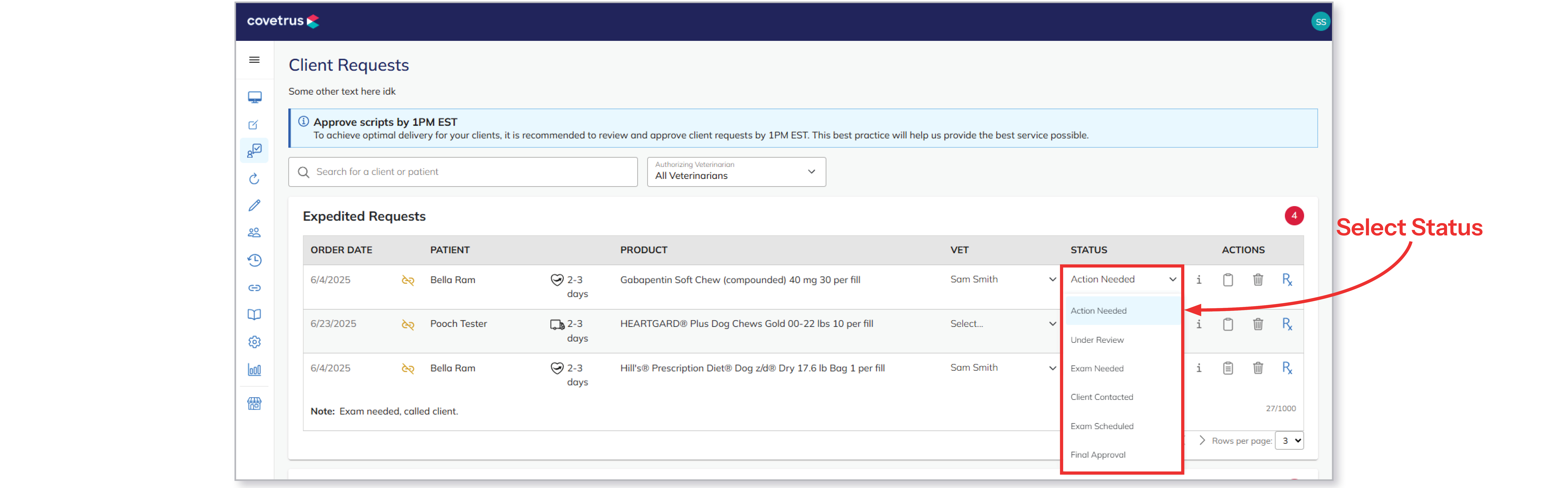 Client Requests Best Practices – Covetrus