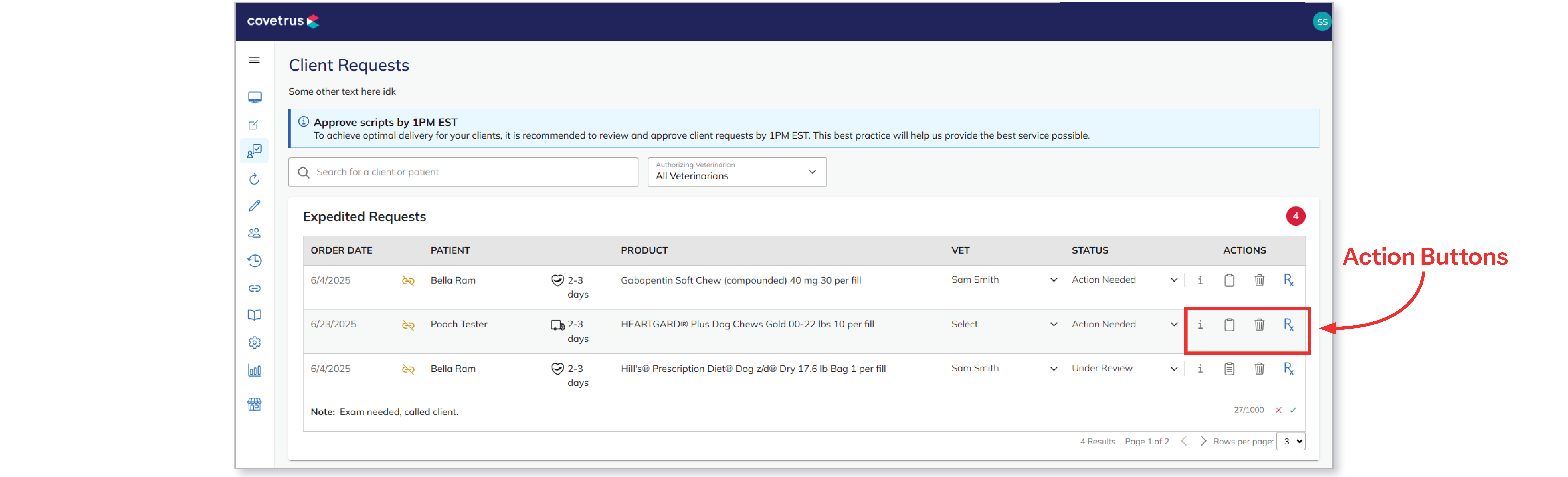 Client Requests Best Practices – Covetrus