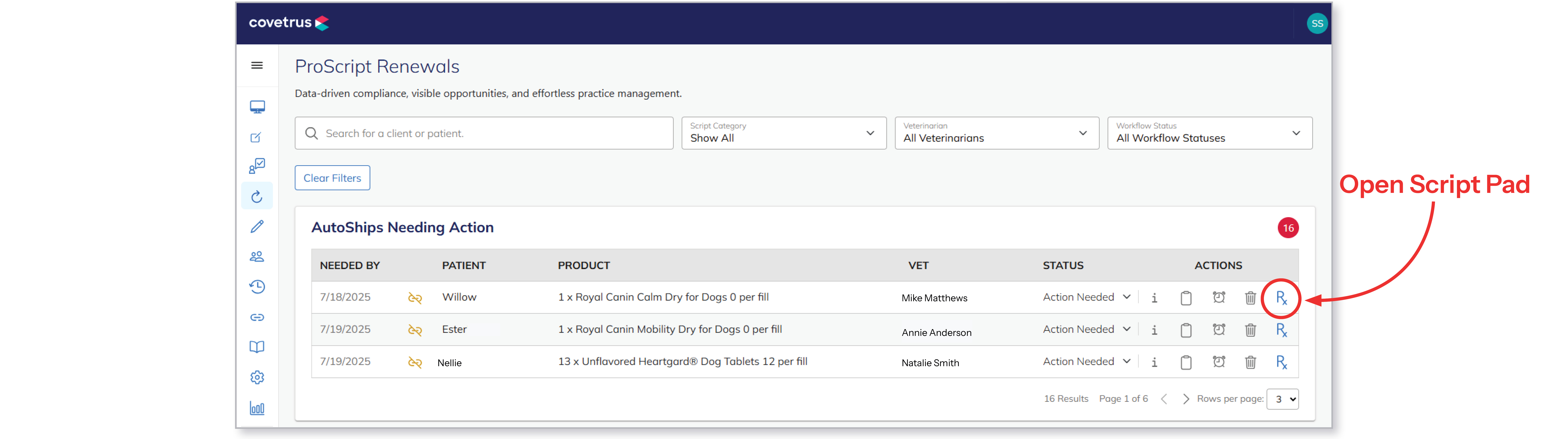 Acting on ProScript Renewals – Covetrus