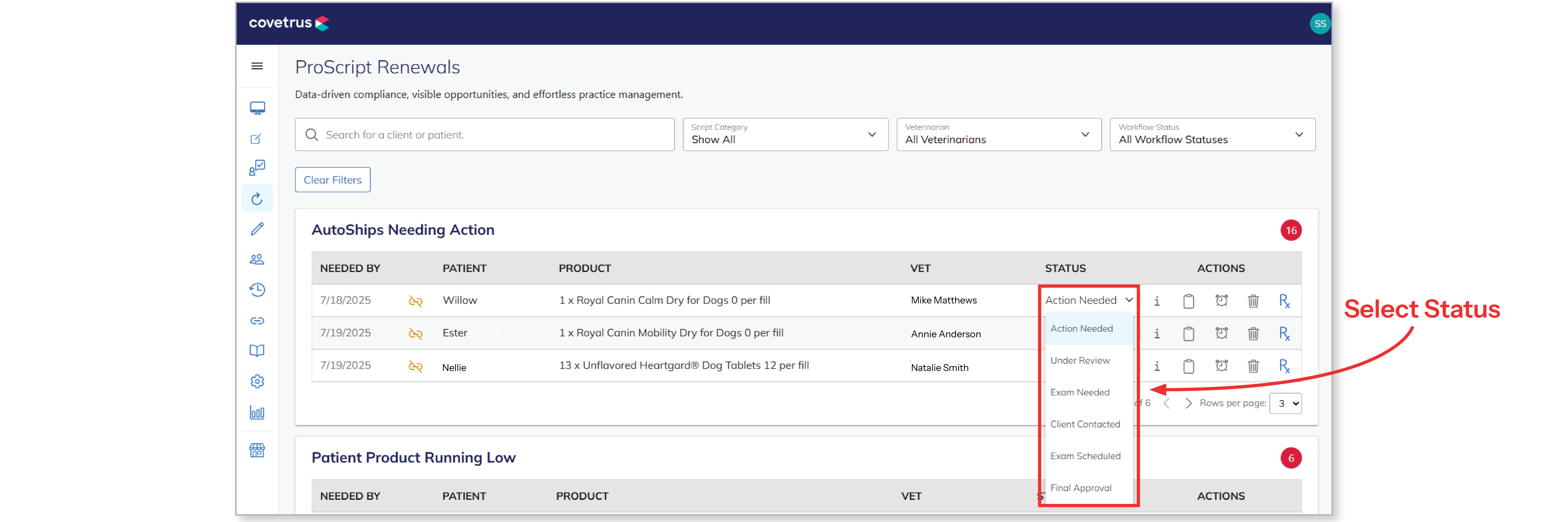 Acting on ProScript Renewals – Covetrus